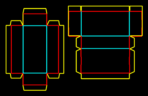 Dielines | Covered solid board boxes | becf-3010d