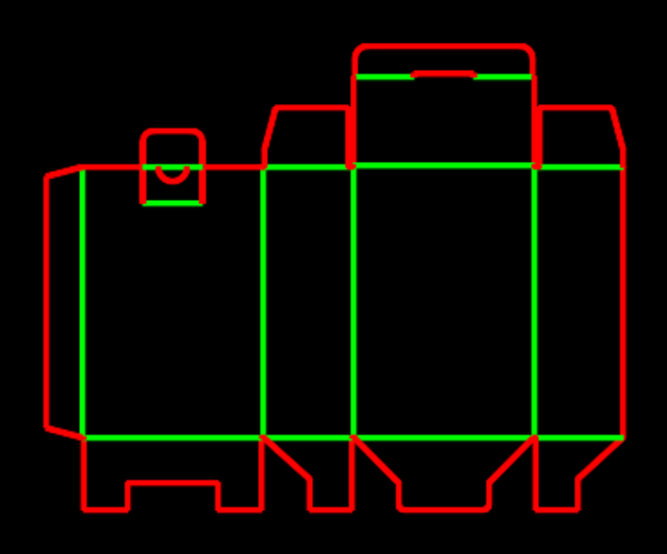 Dielines | Snap lock boxes | becf-20a18